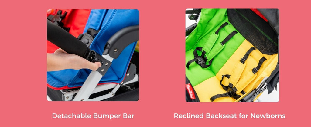 4 Seat Stroller - for Quadruplet with Infant Seat (H4E) – familidoo.com